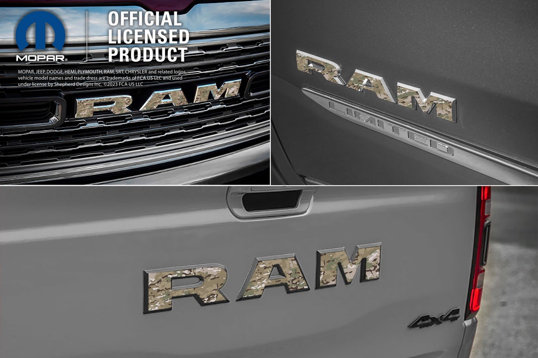 2019-2026 RAM 1500 Grille Tailgate Camo | USA | Decal Sticker | Big ...
