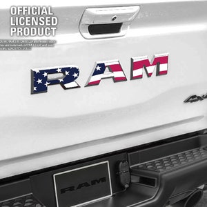 2019-2026 RAM 1500 American Flag Decal Grille Tailgate | USA | Decal ...