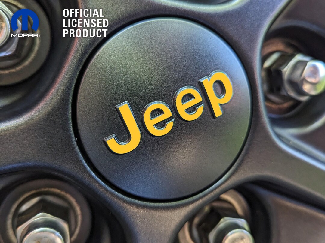 Custom Color Wheel Rim Center Cap Jeep Decals: Wrangler, Cherokee (pack ...
