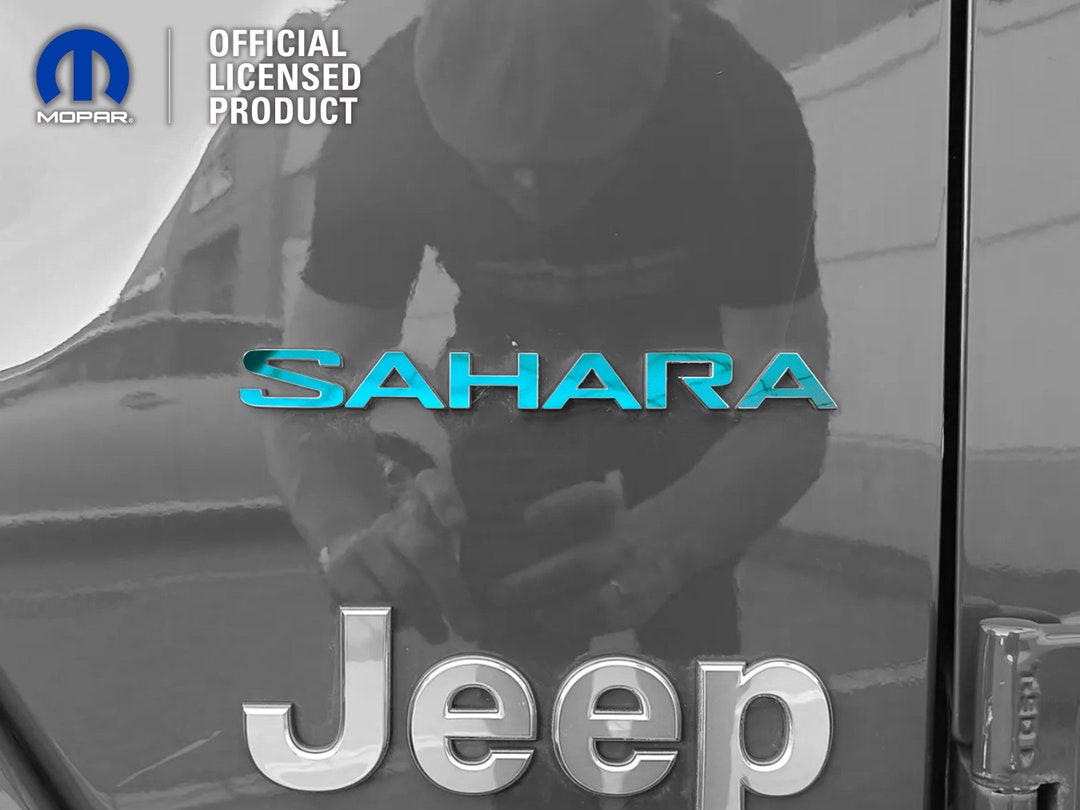 Chrome Jeep Wrangler JL Sahara Sticker Decals, Pack of 2 - Etsy
