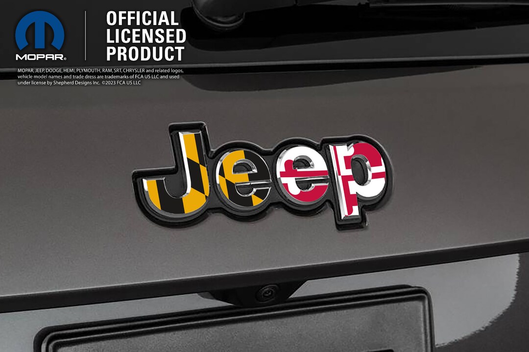 State Flag Jeep Emblem Sticker Decal, Wrangler JK, TJ, JL, Yj ...