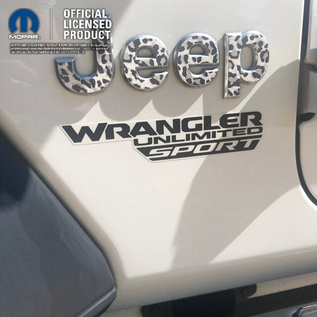 Animal Print Jeep Emblem Sticker Decal Wrangler JK TJ JL - Etsy