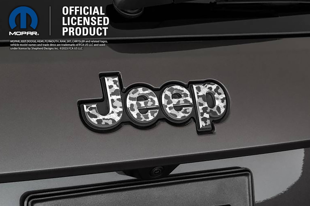 Animal Print Jeep Emblem Sticker Decal, Wrangler JK, TJ, JL, Gladiator ...