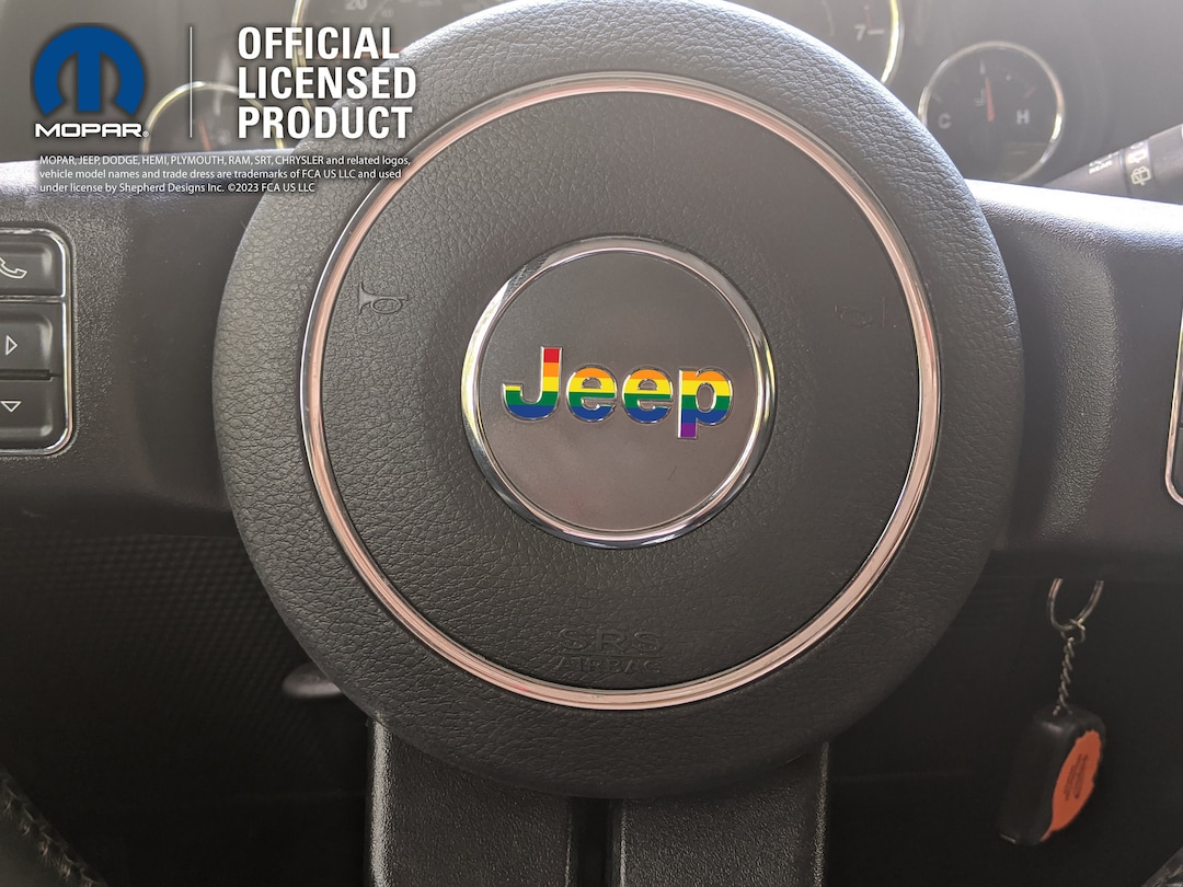 Gay Pride, Progress Pride Steering Wheel Jeep Sticker Decal, Wrangler ...