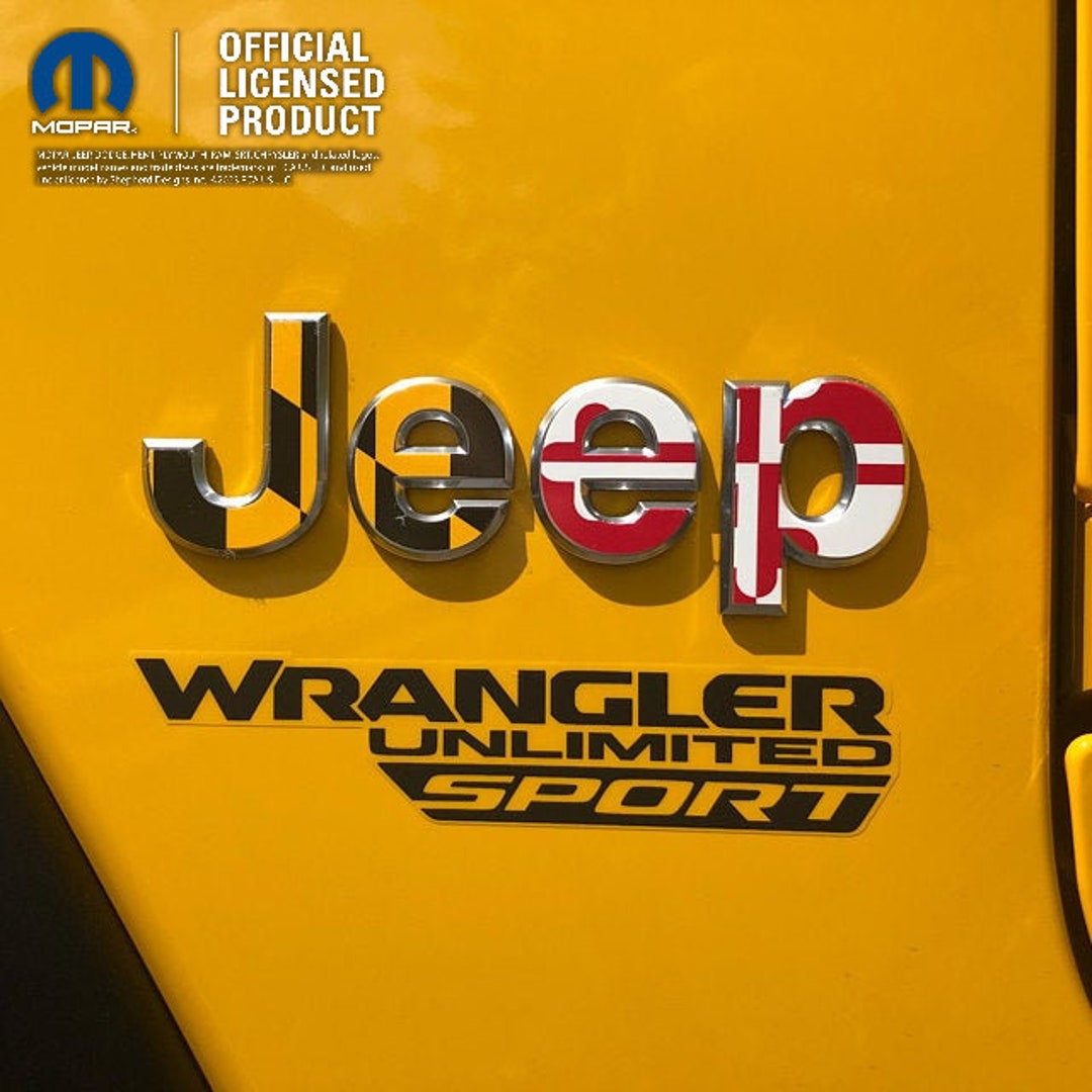 State Flag Jeep Emblem Sticker Decal, Wrangler JK, TJ, JL, Yj ...