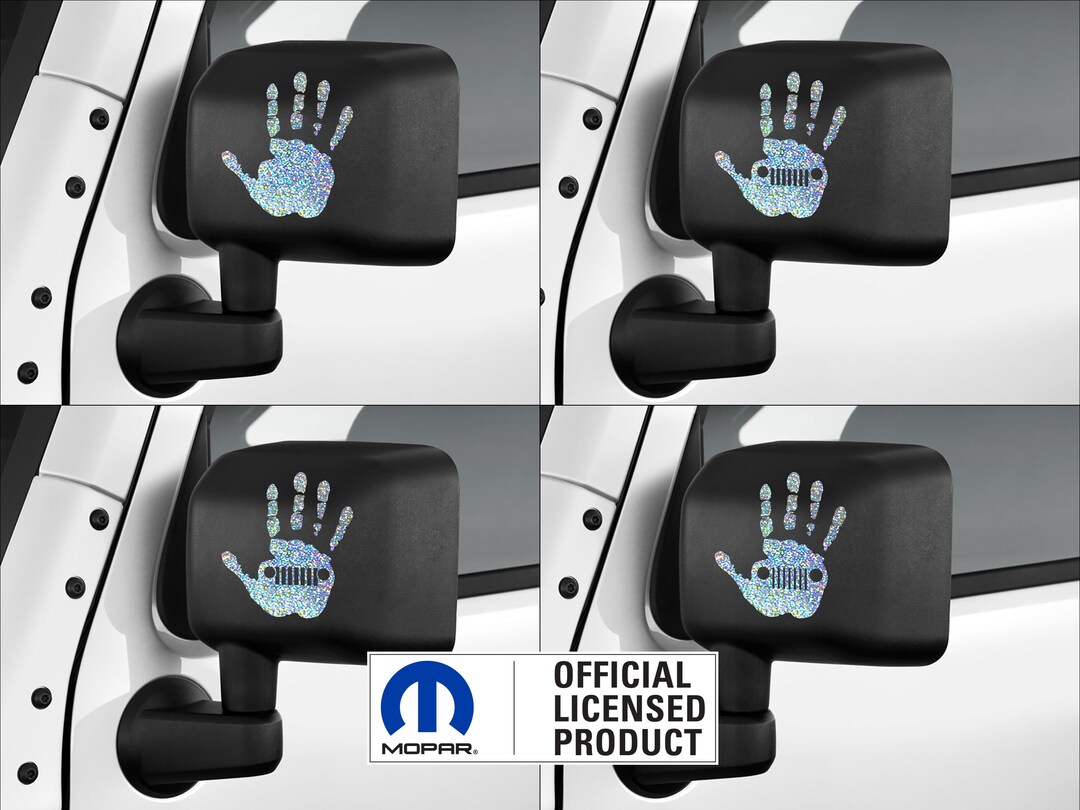 Holographic Sequin Jeep Wave Grille Cutout Decal Sticker Wrangler ...