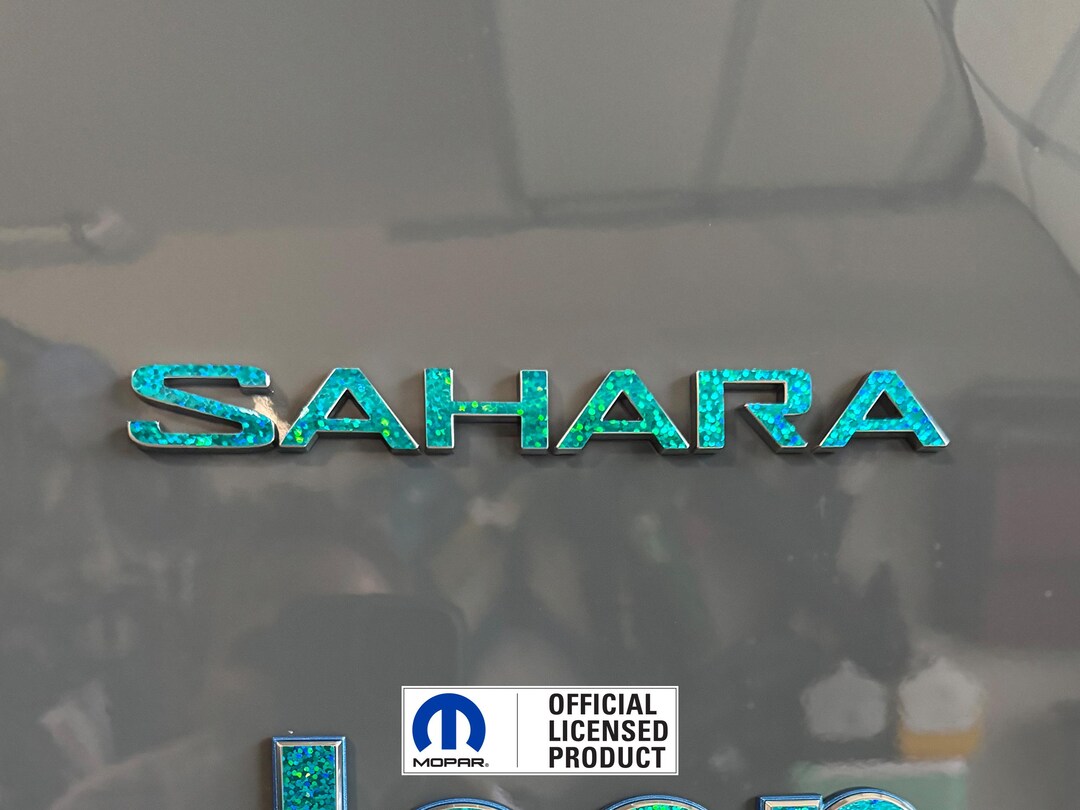 Holographic Sequins Jeep Wrangler JL Sahara Sticker Decals, Pack of 2 ...