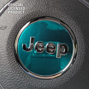 Steering Wheel Circle Chrome Jeep Sticker Decal, Wrangler JK, JL ...