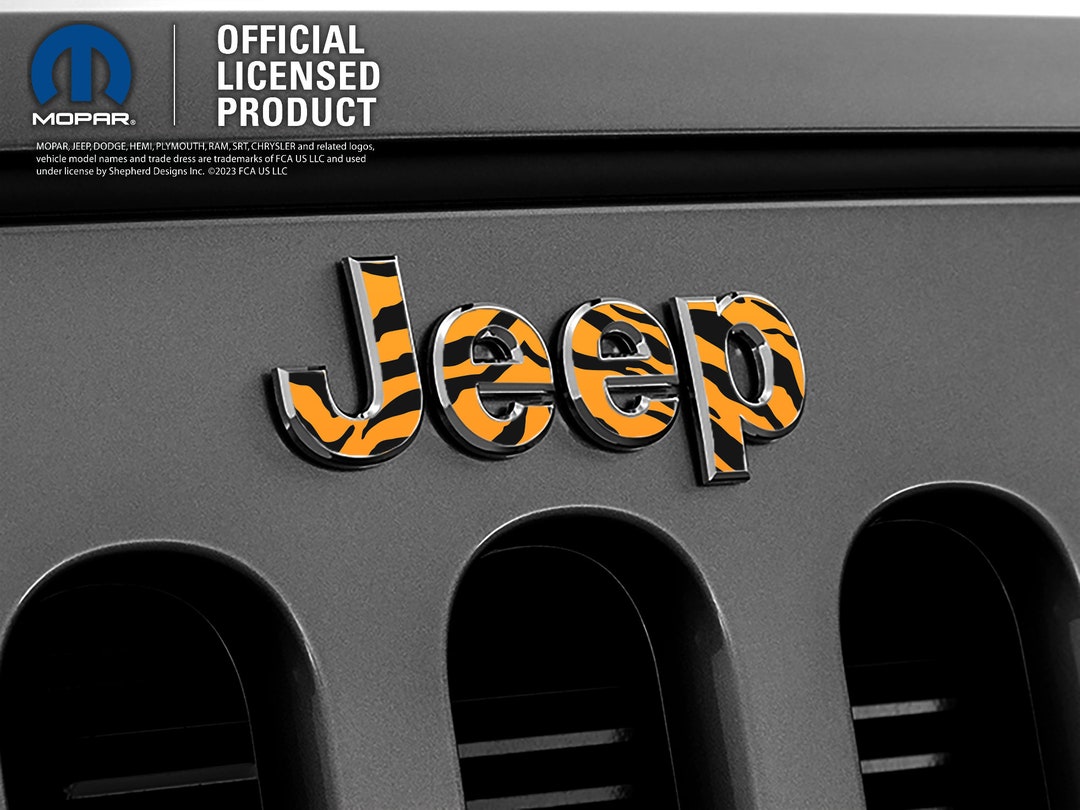 Animal Print Jeep Emblem Sticker Decal, Wrangler JK, TJ, JL, Gladiator ...
