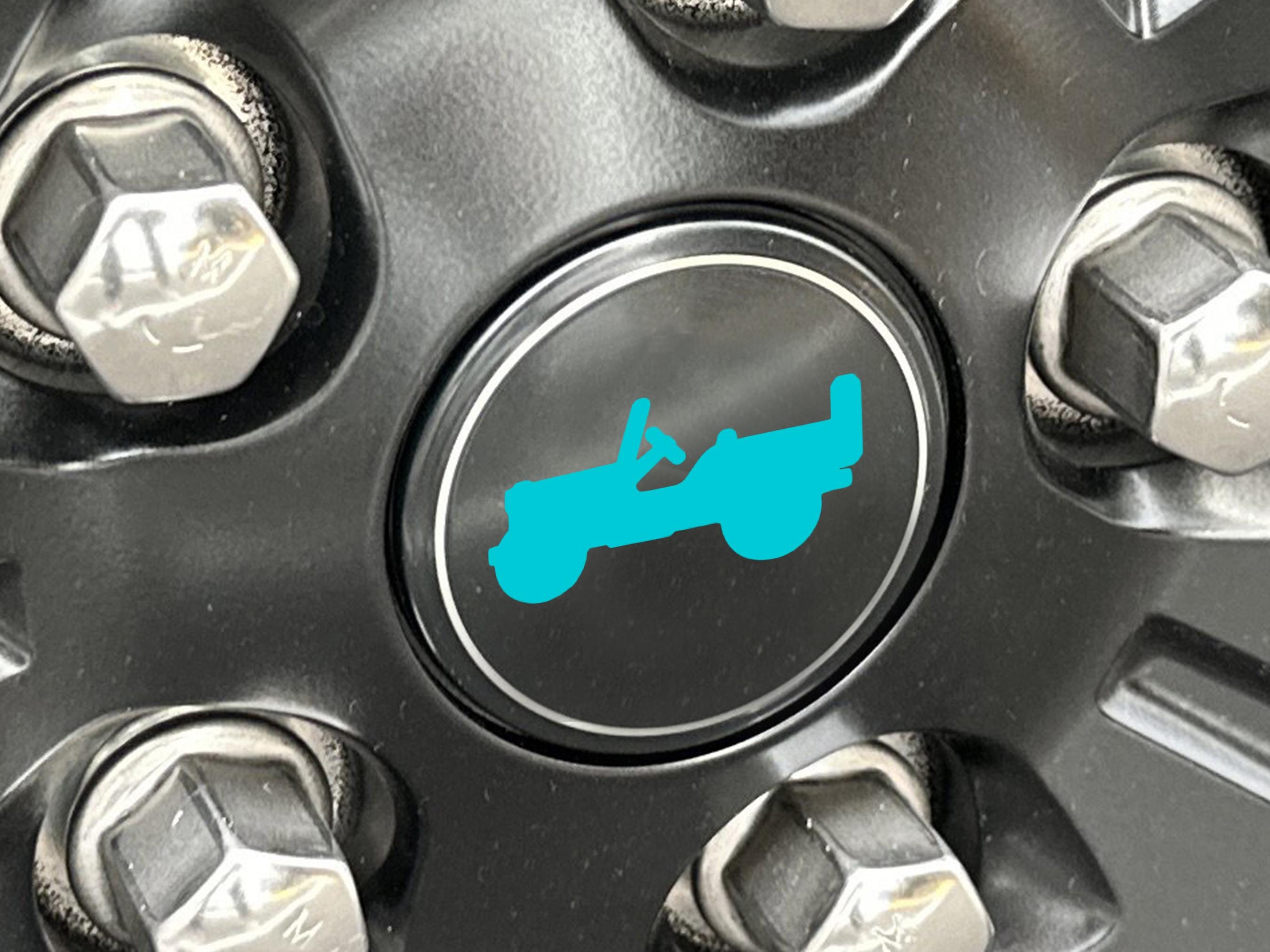 Custom Color Wheel Rim Center Cap Jeep Decals: Wrangler, Gladiator ...
