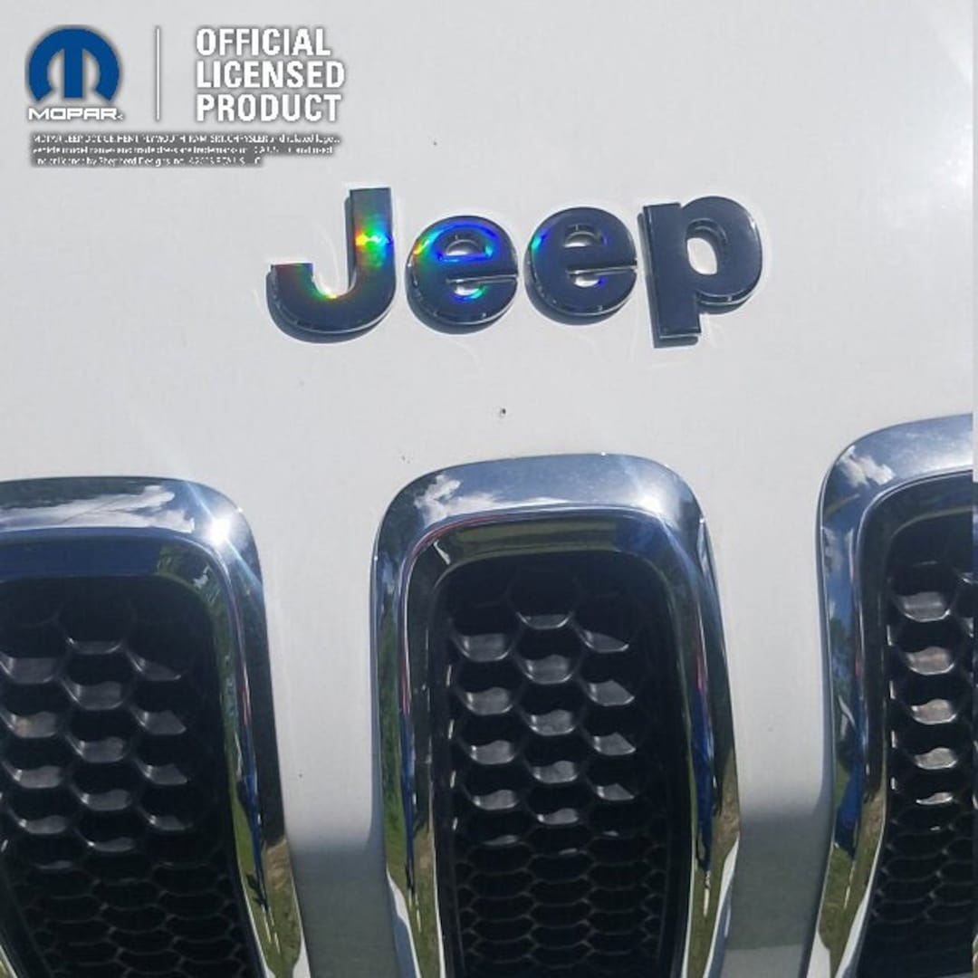 Holographic Chrome Jeep Emblem Sticker Decal, Wrangler JK, TJ, JL ...