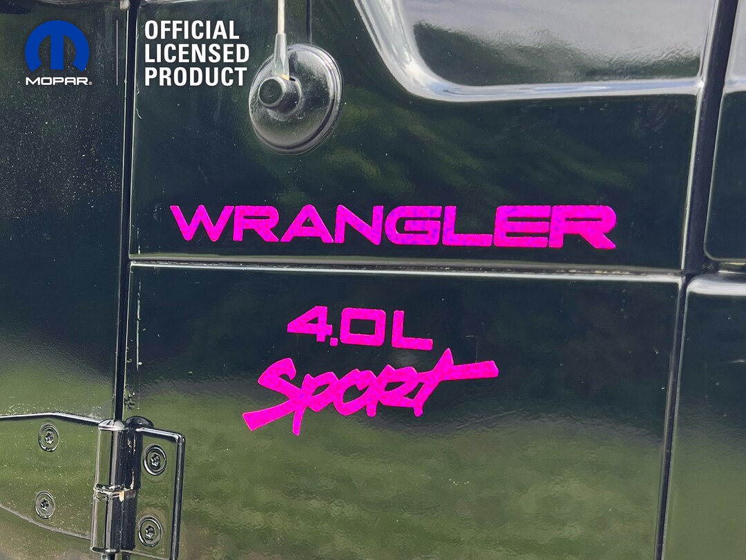 Holographic Jeep Wrangler TJ Decal: 4.0L Sport Fender Sticker (two Pack ...