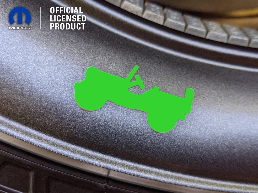 Jeep Wheel Rim Decal: Custom Color Silhouette Sticker - WWII (pack of 5 ...