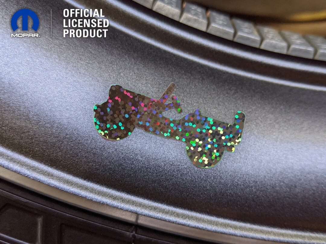 Holographic Sequins Wheel Rim Silhouette Jeep Sticker Decal, Wrangler ...