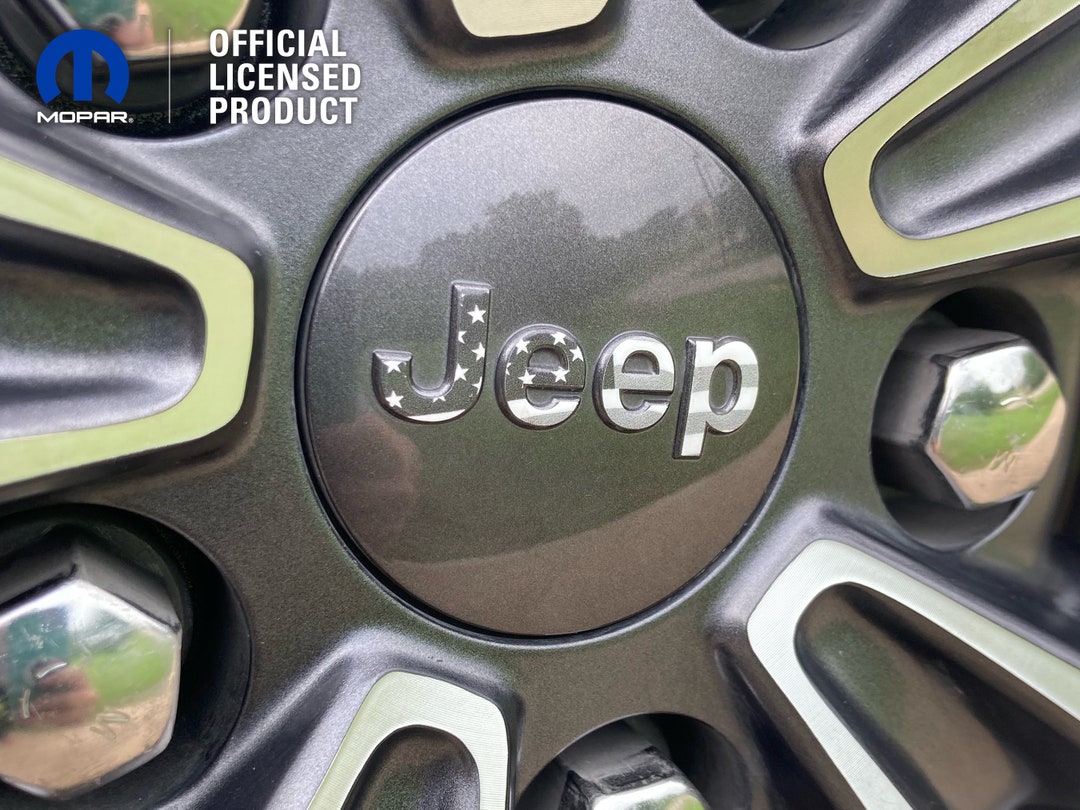 American Flag Wheel Rim Center Cap Jeep Sticker Decal, Wrangler JK, JL ...