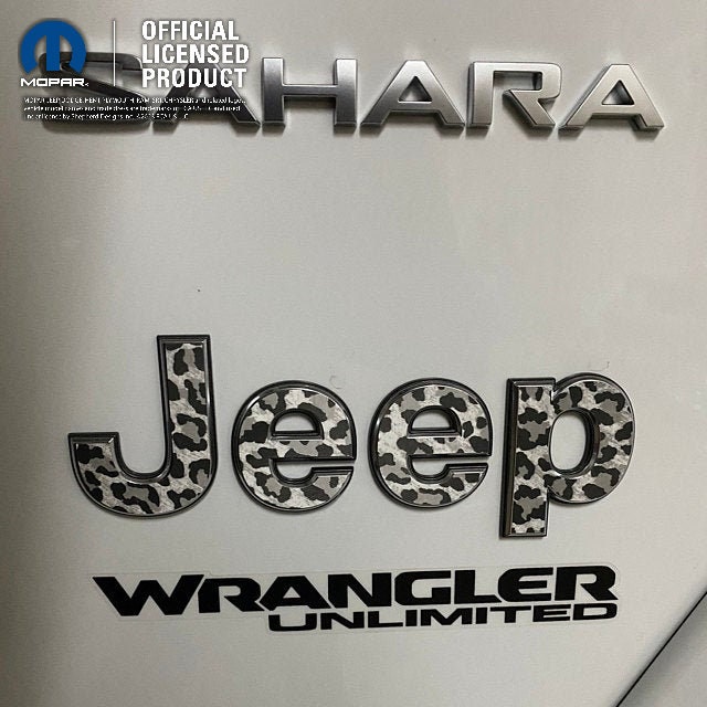 Animal Print Jeep Emblem Sticker Decal, Wrangler JK, TJ, JL, Yj ...