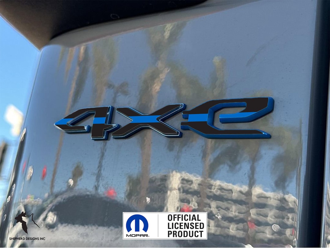 Solid Thin Blue Line 4xe Jeep Sticker Decal, Wrangler JL, Grand ...