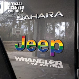 Gay Pride, Progress Pride, Jeep Emblem Sticker Decal, Wrangler JK, TJ ...