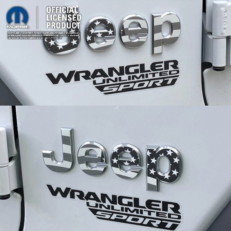 Emblema de la bandera estadounidense para Jeep, Wrangler JK, TJ, JL ...
