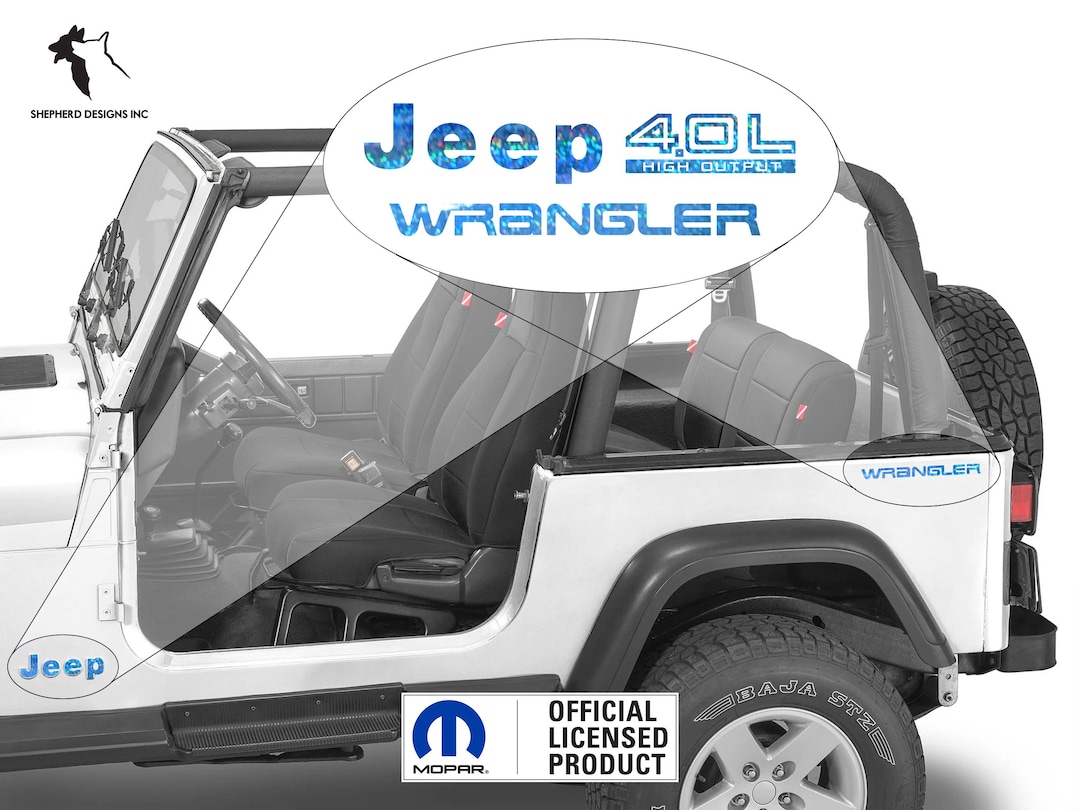 Holographic Sequins Jeep Wrangler YJ Full Kit 1986-1995 Fender Wrangler ...