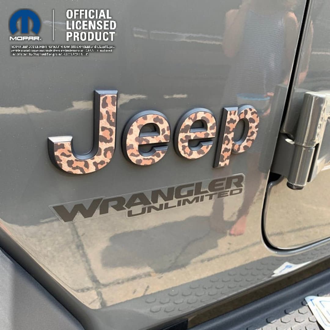 Animal Print Jeep Emblem Sticker Decal, Wrangler JK, TJ, JL, Gladiator ...