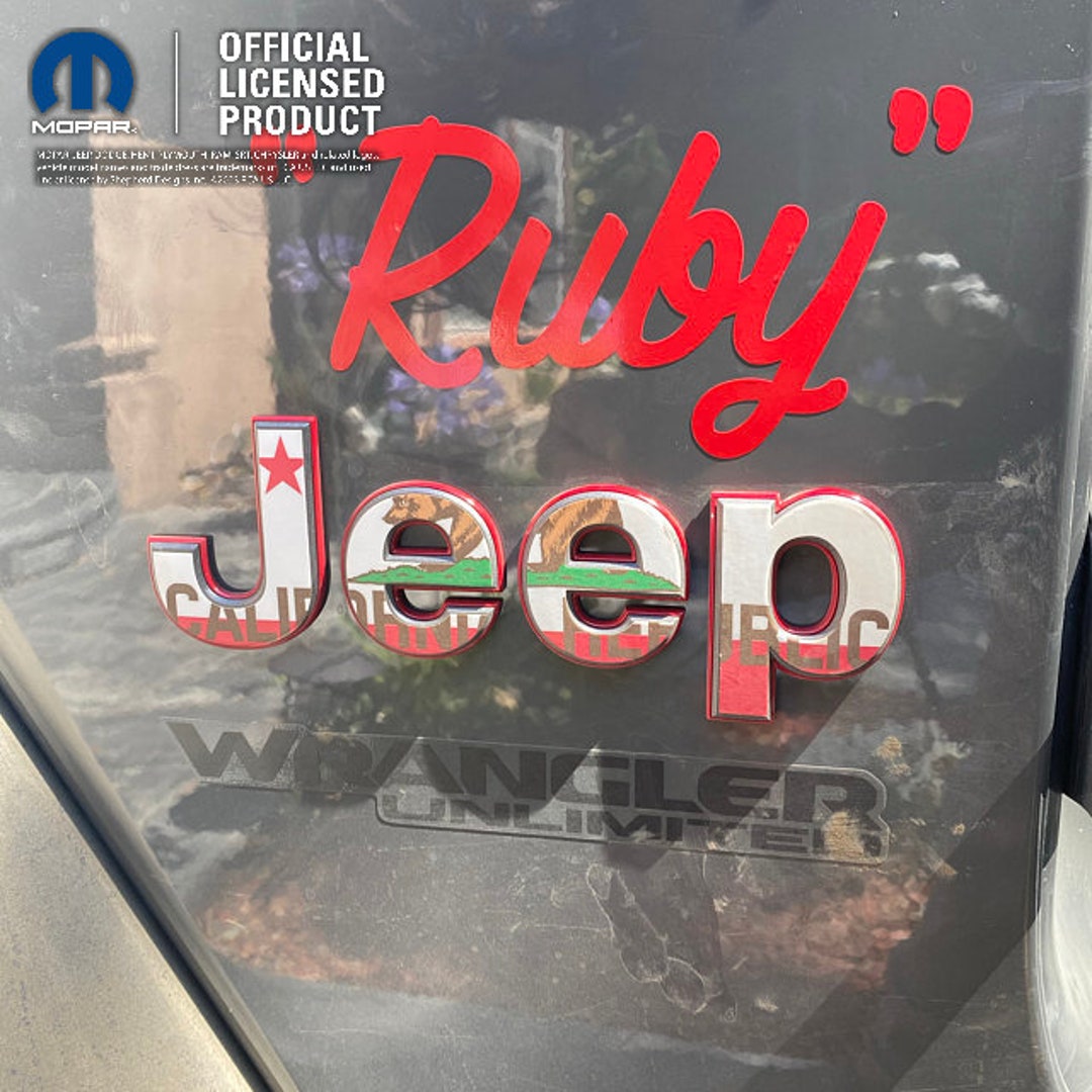 State Flag Jeep Emblem Sticker Decal, Wrangler JK, TJ, JL, Yj ...