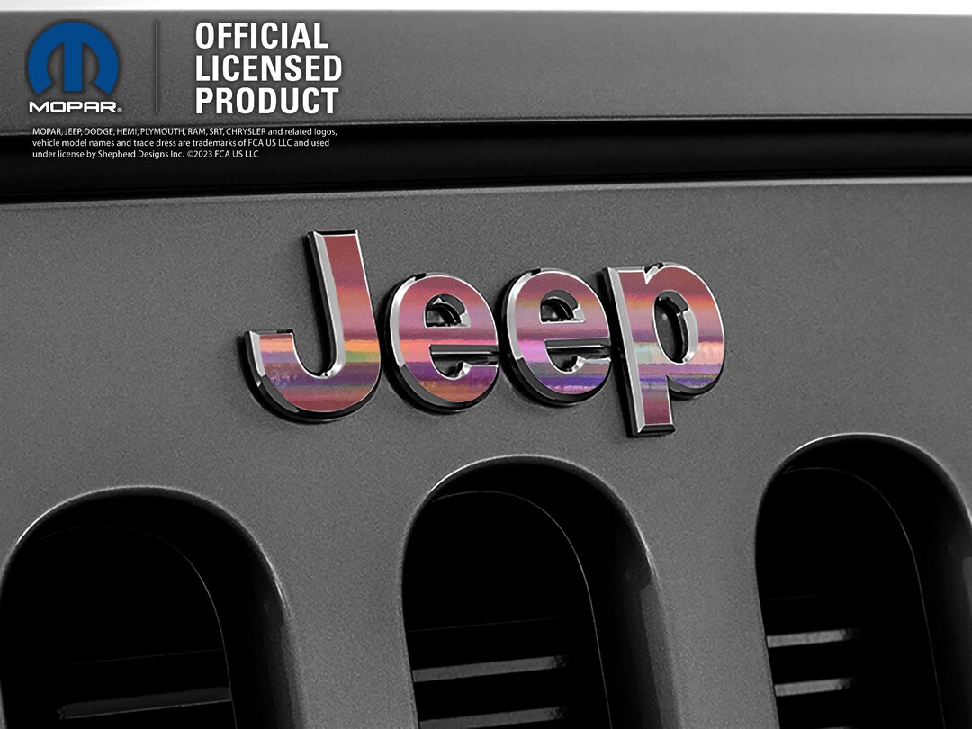 Holographic Chrome Jeep Emblem Sticker Decal, Wrangler JK, TJ, JL ...