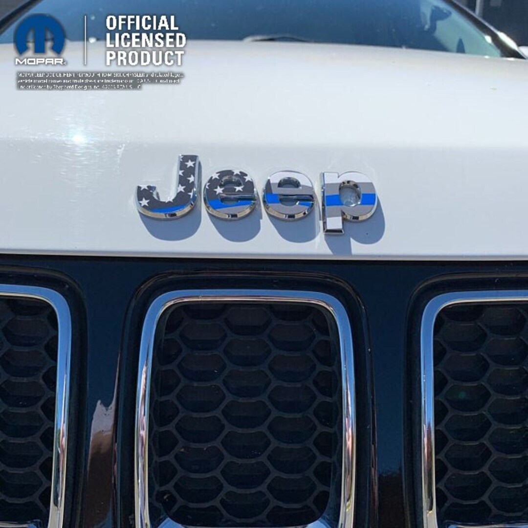 Jeep Thin Blue Line Decal Emblem Decal, Wrangler JK TJ JL, Gladiator ...