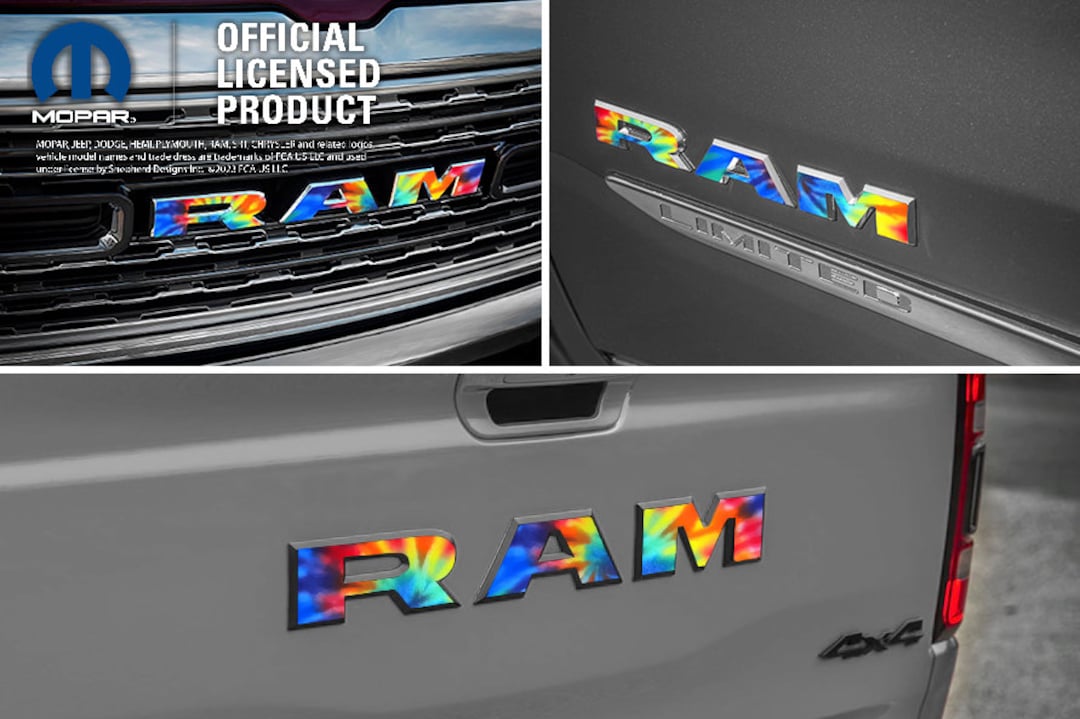 2019-2026 RAM 1500 Decal Grille Tailgate Tie Dye | Decal Sticker | Big ...