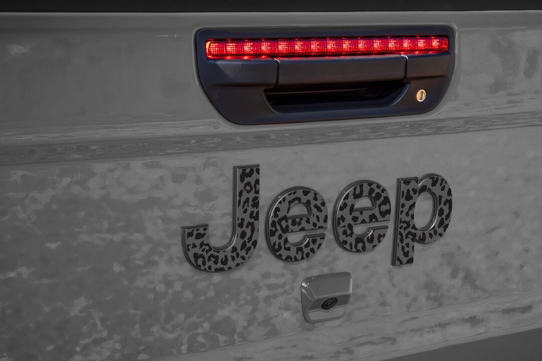 Black Leopard Print Jeep Emblem Sticker Decal, Wrangler JL, Gladiator ...
