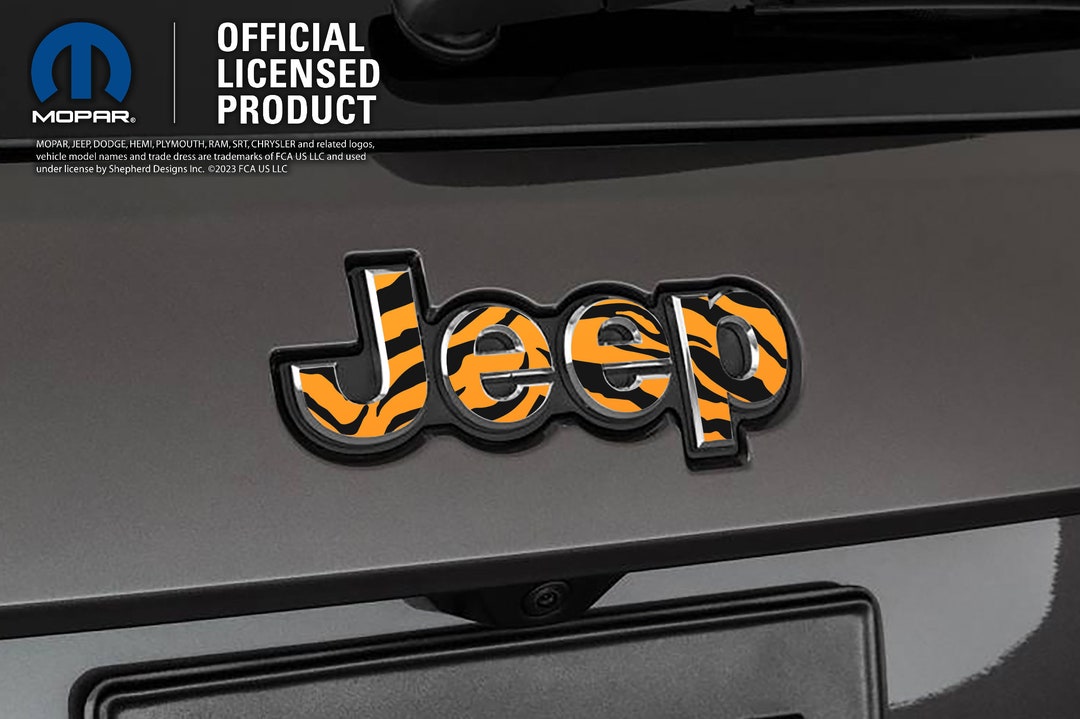 Animal Print Jeep Emblem Sticker Decal, Wrangler JK, TJ, JL, Gladiator ...