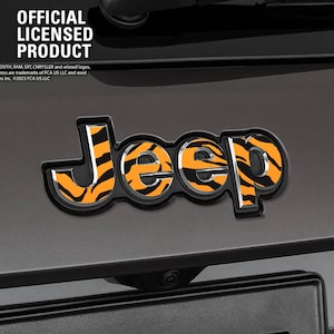 Animal Print Jeep Emblem Sticker Decal, Wrangler JK, TJ, JL, Gladiator ...