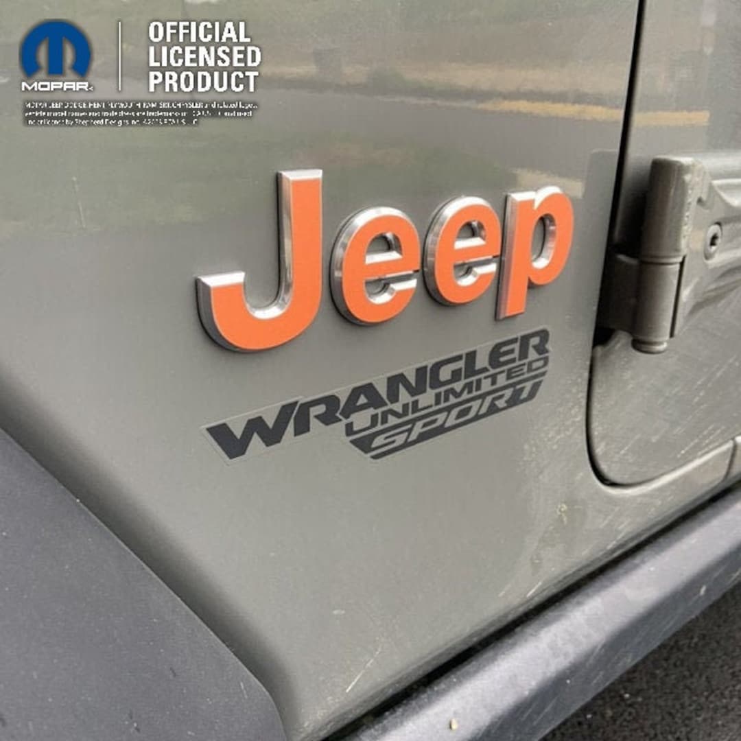 Jeep Custom Color Emblem Sticker Decal, Wrangler JK, TJ, JL, Yj ...