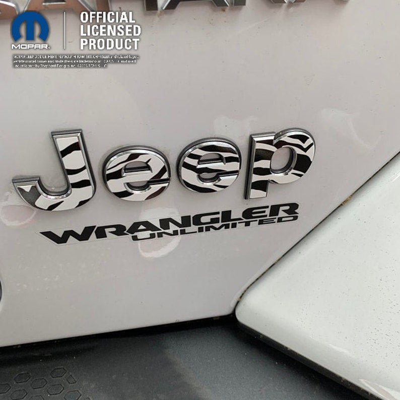 Animal Print Jeep Emblem Sticker Decal, Wrangler JK, TJ, JL, Yj ...