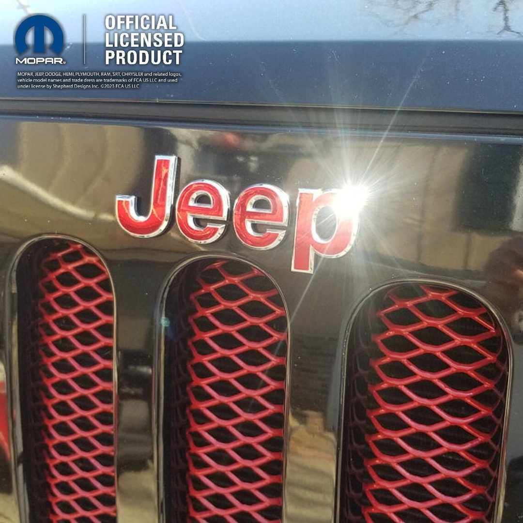 Chrome Jeep Emblem Sticker Decal, Wrangler JK, TJ, JL, Yj, Gladiator ...