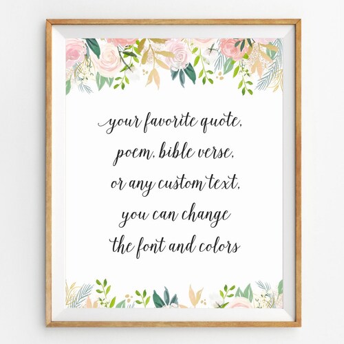 Custom Quote Wall Art Personalized Quotes Printable Custom - Etsy
