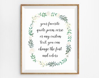 Custom poem print | Etsy