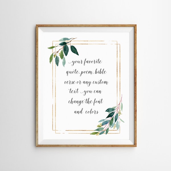 Custom Poem Print - Etsy