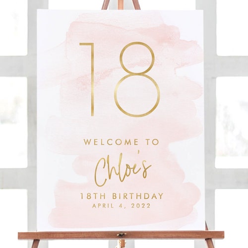 18th Birthday Decorations Sign Welcome Birthday Party Sign - Etsy