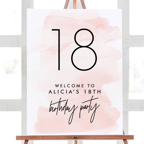 18th Birthday Party Decorations Sign Welcome Birthday Sign - Etsy