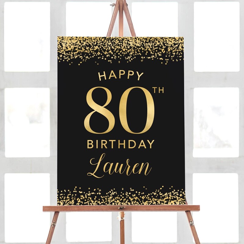 80th Birthday Sign - Etsy
