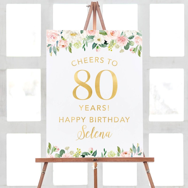 80th Birthday Sign - Etsy