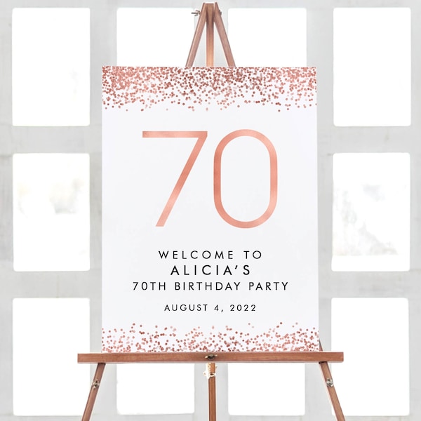 70th Birthday Poster - Etsy