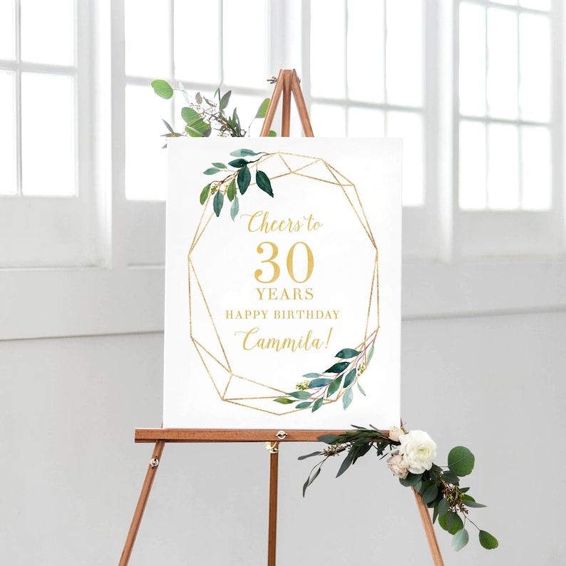 Cheers to 30 Years Poster, 30th Birthday Party Decorations, Birthday ...