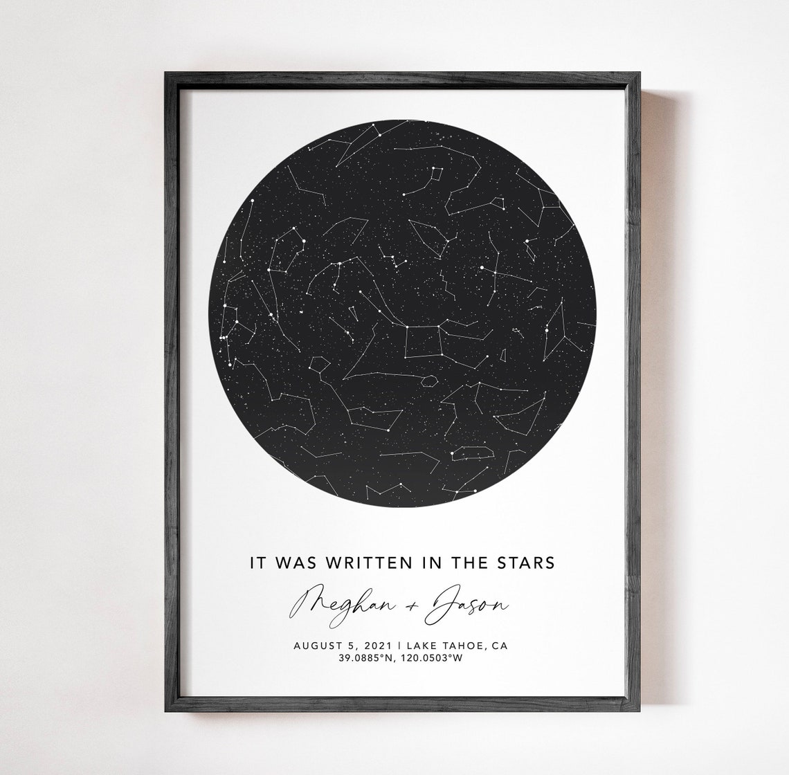 Custom Night Sky Map Star Map Poster Wedding Gift Custom | Etsy