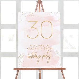 Welcome Birthday Party Sign, Birthday Welcome Sign, 30th Birthday Party ...