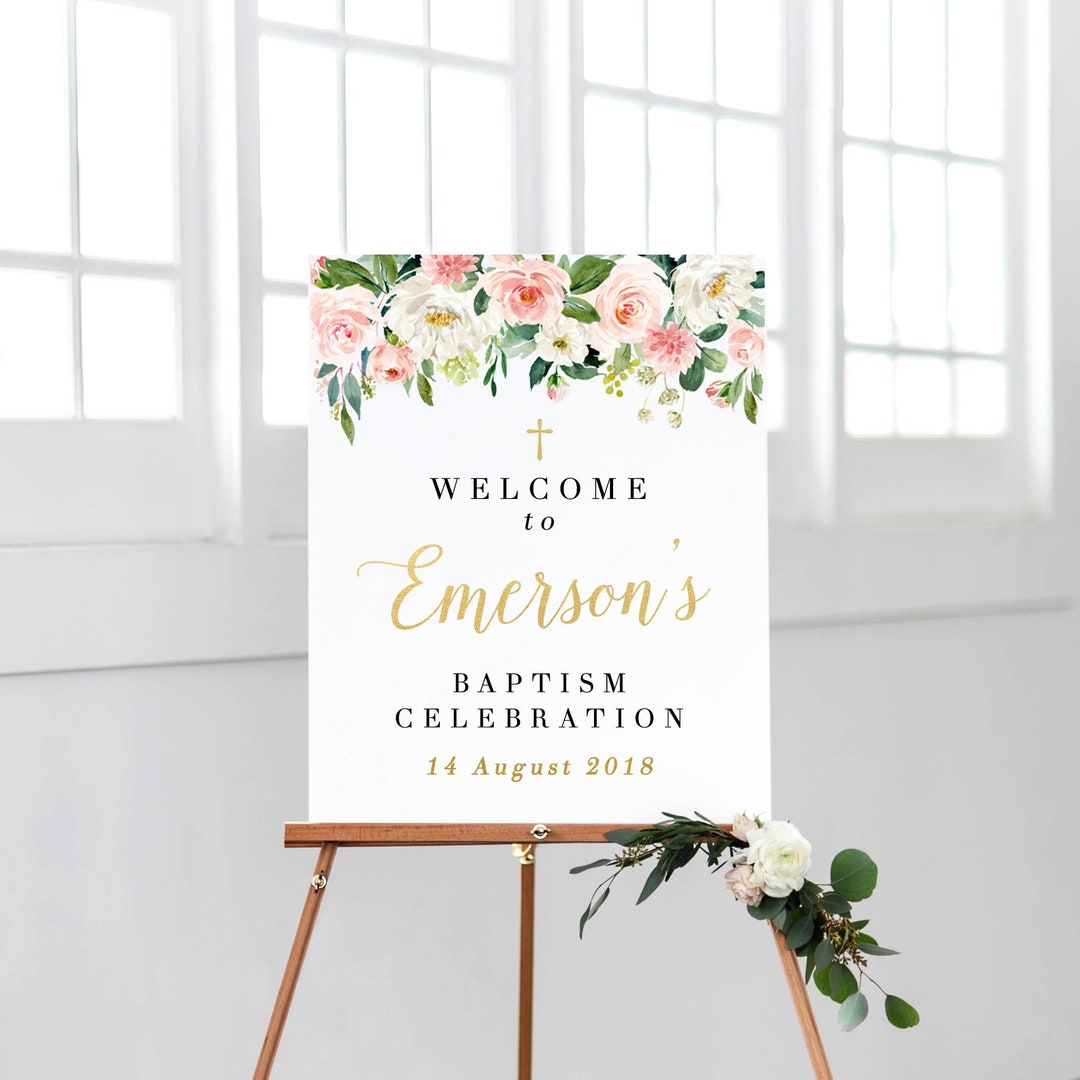 Baptism Welcome Sign Printable, Welcome Baptism Sign, Baptism Sign ...