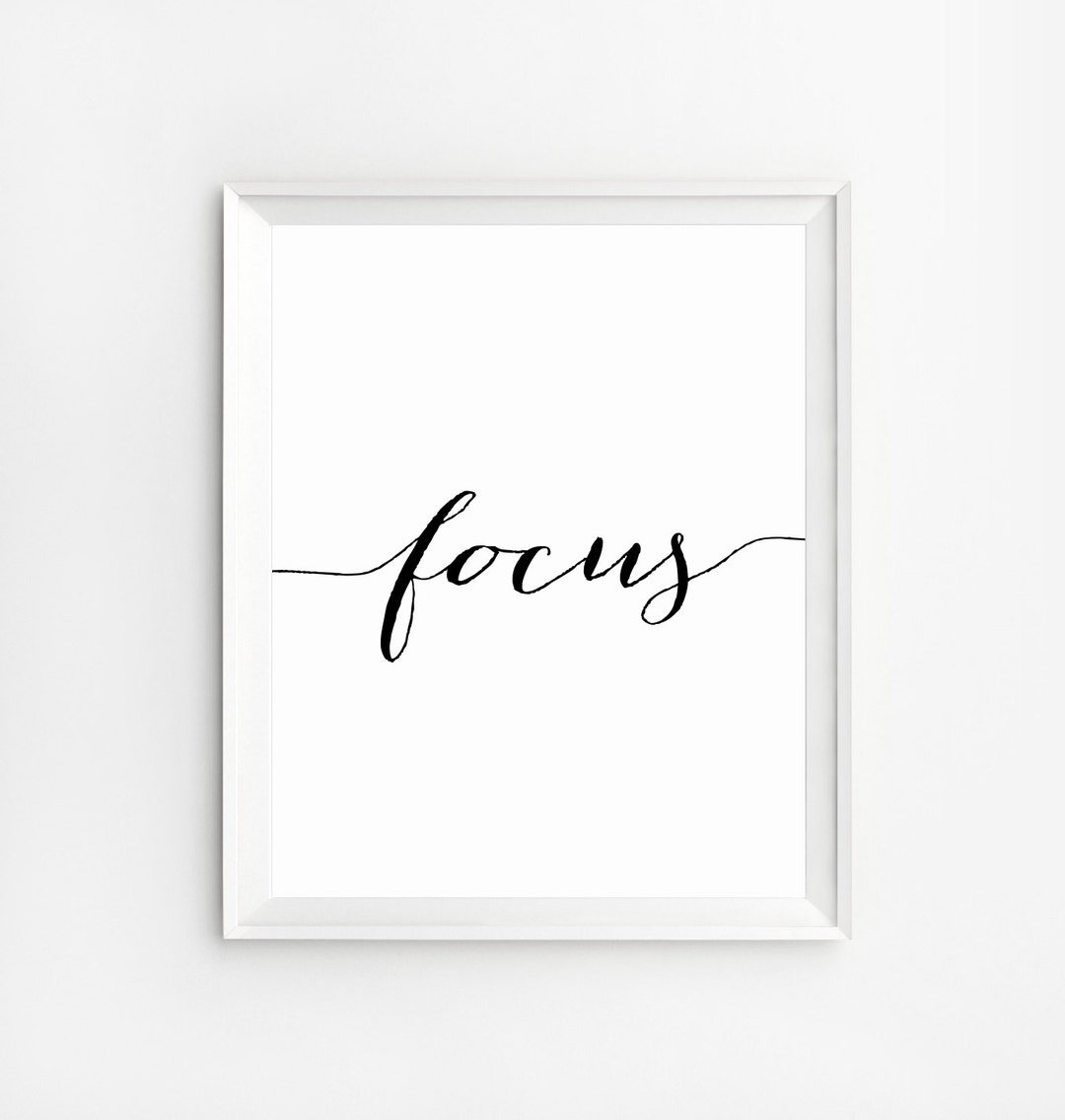 Focus Wall Art, Quote Art Print, Focus Print, Focus Poster, Wall Quote ...