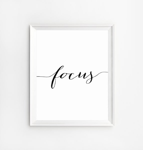 Focus Wall Art Quote Art Print Focus Print Focus Poster | Etsy