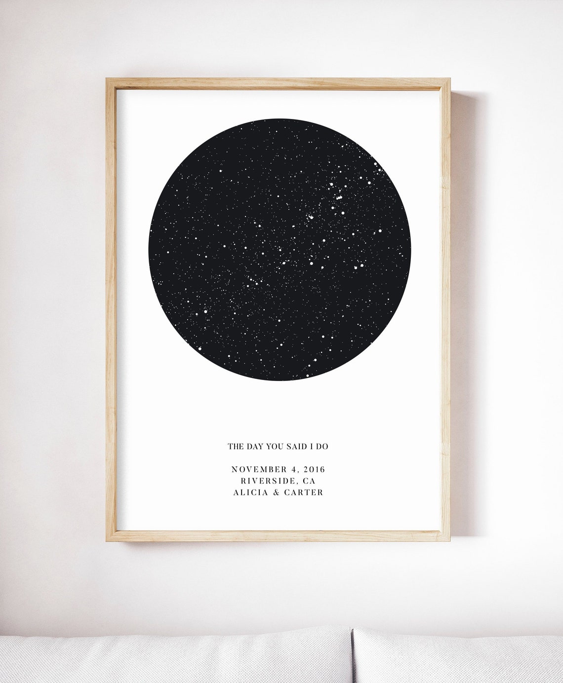 Carte des Étoiles Cadeau pour couple Affiche du Ciel Cadeau | Etsy